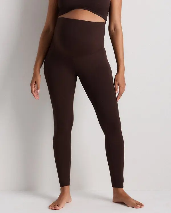 Quince Ultra-form Maternity Pocket Bike Short - Espresso