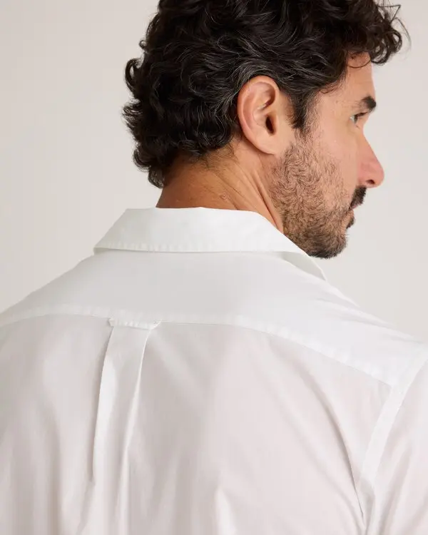 Quince Stretch Poplin Camp Shirt - White