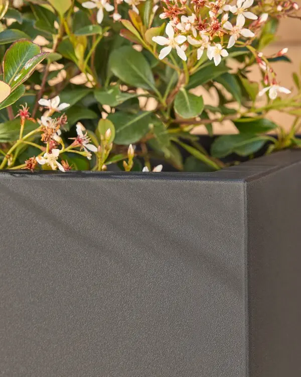 Quince Veradek Block Series All Weather Square Planter - Grey