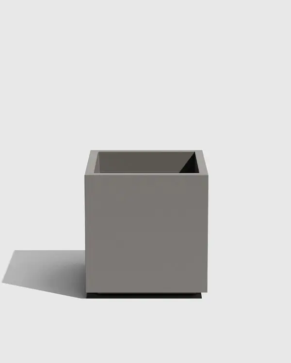 Quince Veradek Block Series All Weather Square Planter - Grey