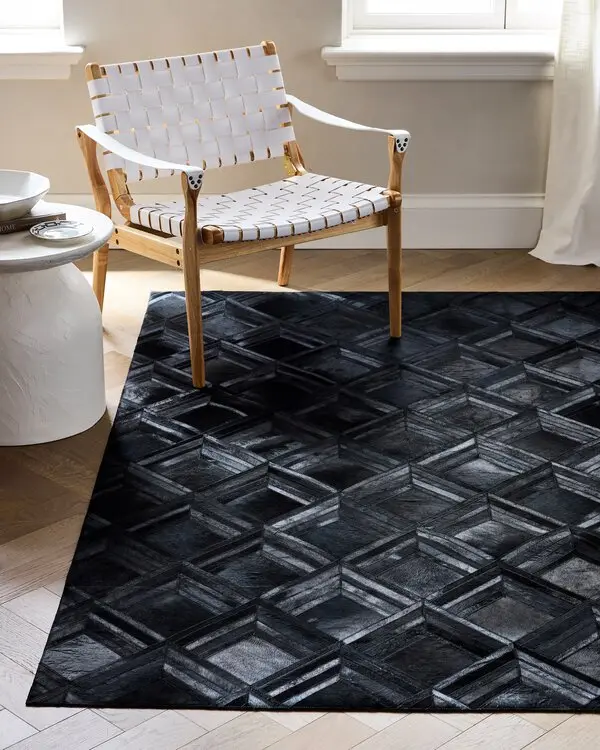 Quince Blocks Hair On Hide Rug