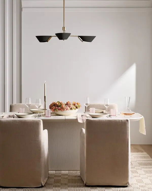 Quince Mid-century Armed Iron Chandelier