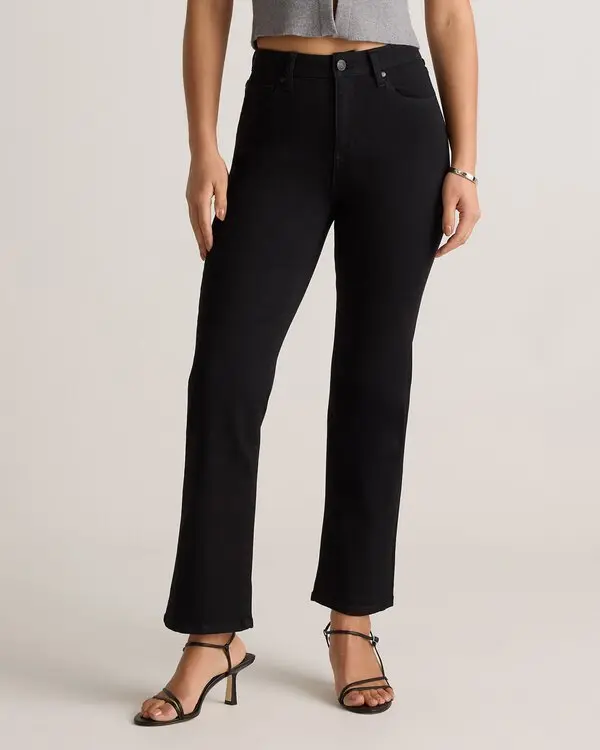 Quince Bella Stretch Straight Jeans - Black