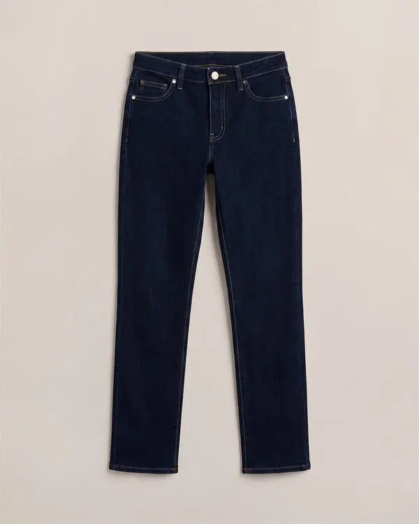 Quince Bella Stretch Straight Jeans - Deep Rinse