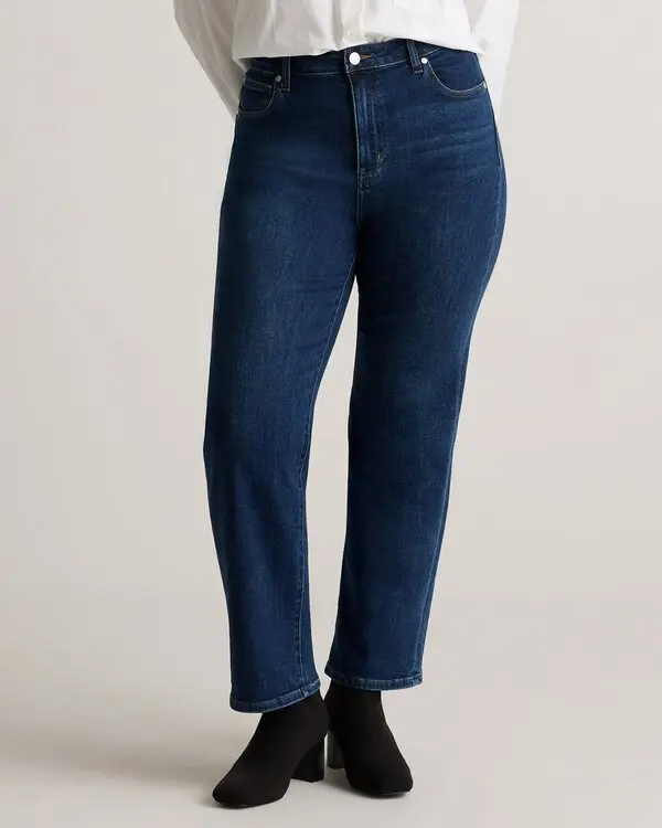 Quince Bella Stretch Straight Jeans - Midnight Blue