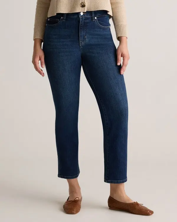 Quince Bella Stretch Straight Jeans - Midnight Blue