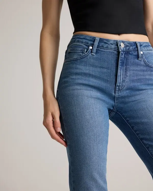 Quince Bella Stretch Straight Jeans - Seaside Blue