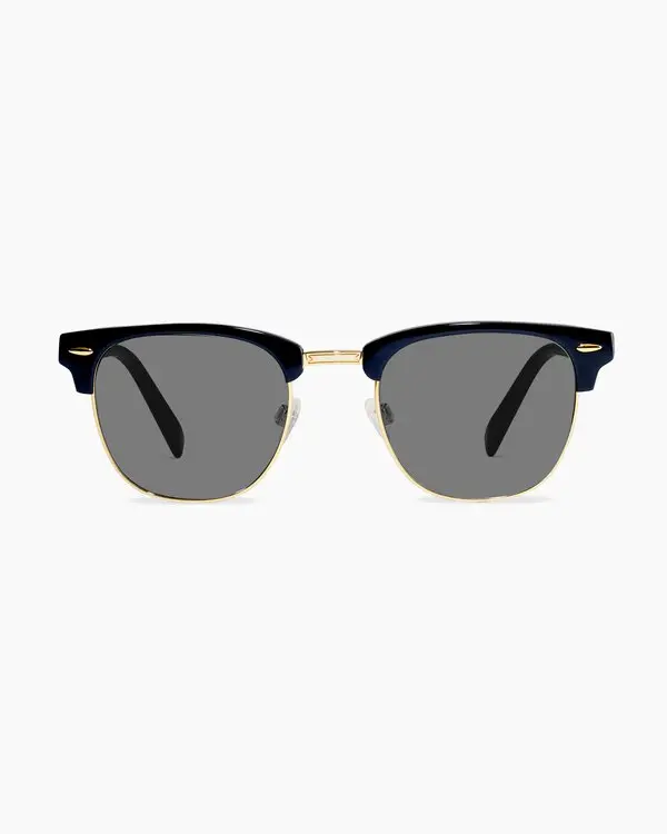 Quince Avery Polarized Sunglasses - Black With Green Lens