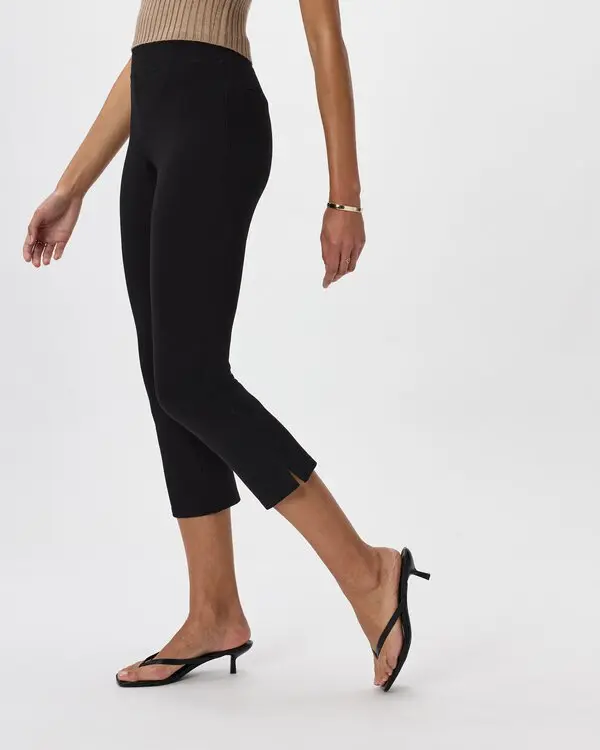 Quince Ultra-stretch Ponte Kick Flare Trousers - Black