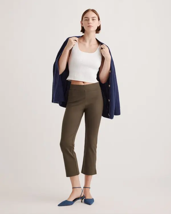 Quince Ultra-stretch Ponte Kick Flare Trousers