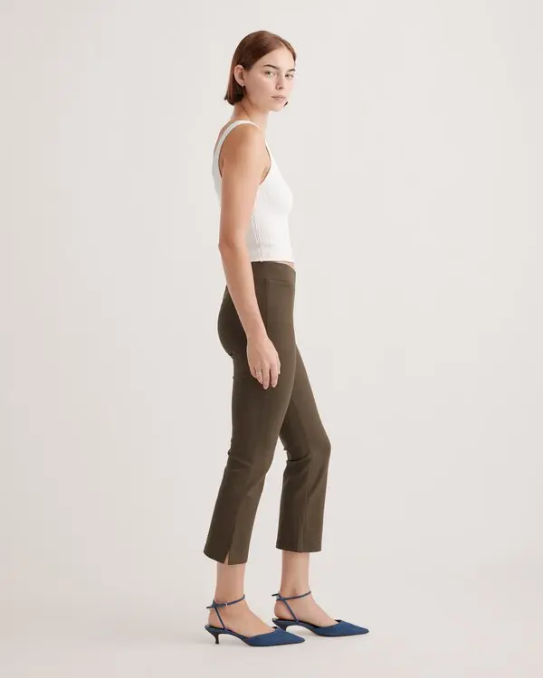 Quince Ultra-stretch Ponte Kick Flare Trousers