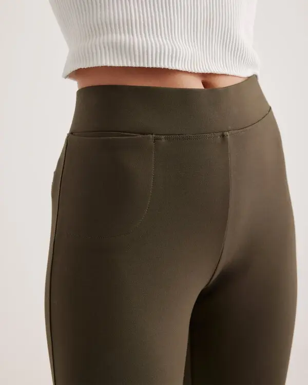 Quince Ultra-stretch Ponte Kick Flare Trousers