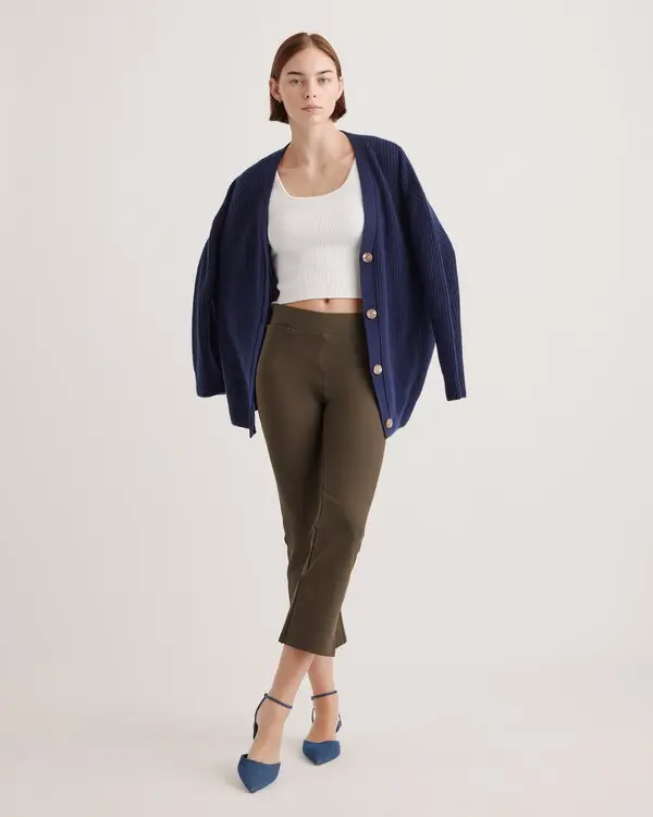 Quince Ultra-stretch Ponte Kick Flare Trousers