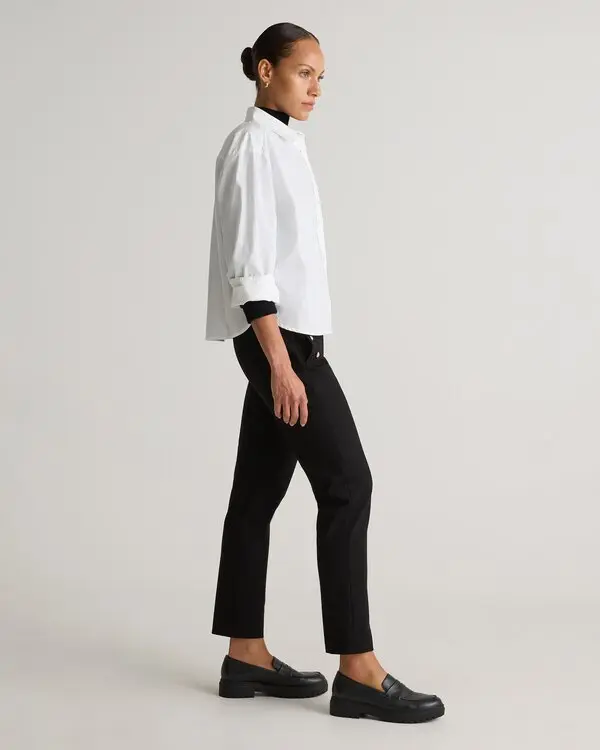 Quince Ultra-stretch Ponte Mariner Pants - Black