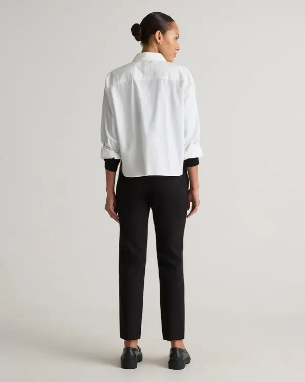 Quince Ultra-stretch Ponte Mariner Pants - Black
