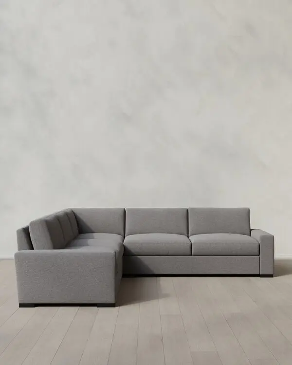 Quince Stillman L Sectional In Performance Basketweave - Ash