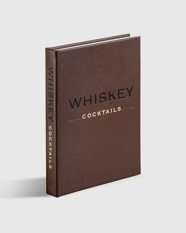 Quince Graphic Image Whiskey Cocktails Leather Bound Book