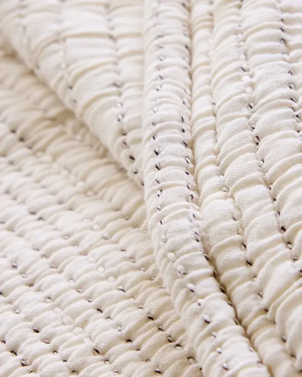Quince Channel Stitch Coverlet - Undyed
