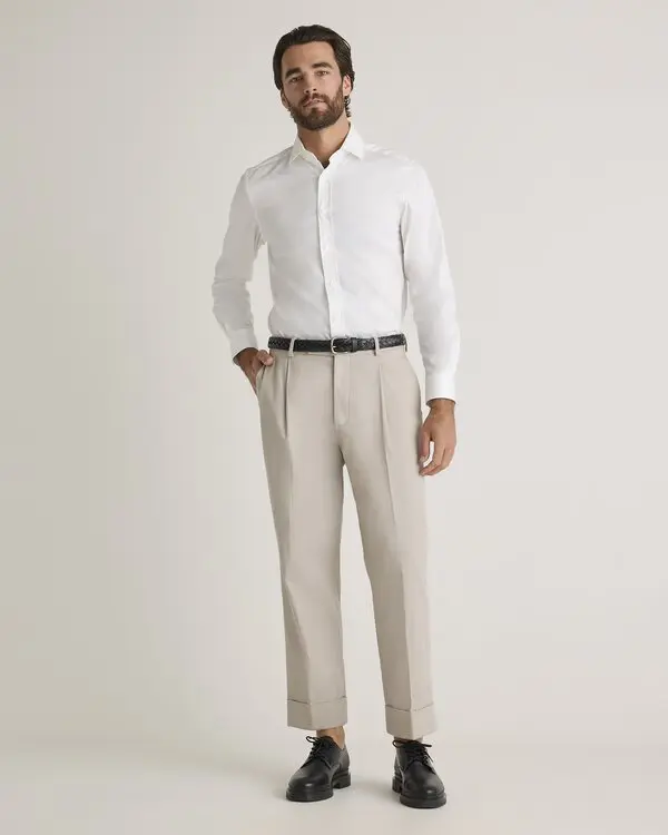 Quince Stretch Twill Dress Shirt - White