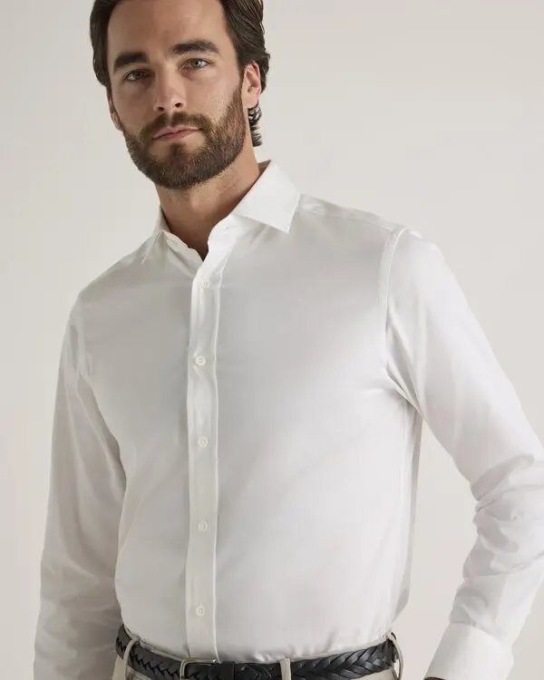 Quince Stretch Twill Dress Shirt - White