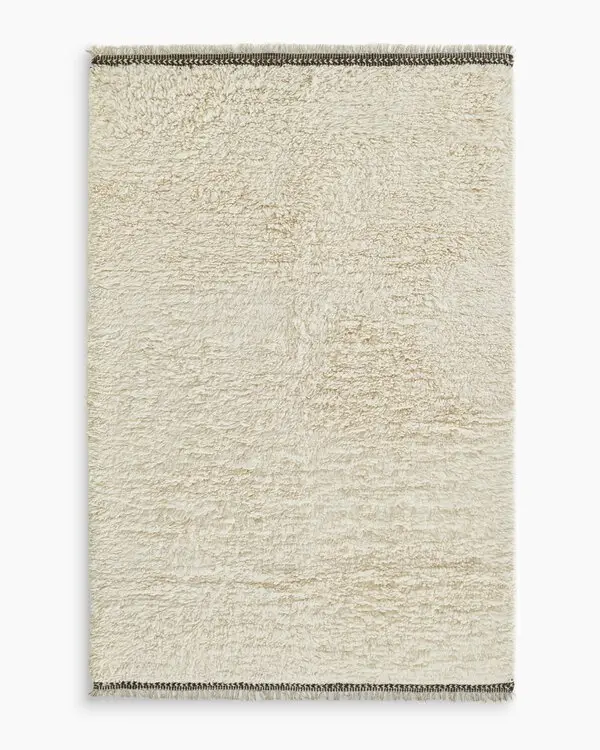 Quince Dover Wool Shag Rug - Ivory