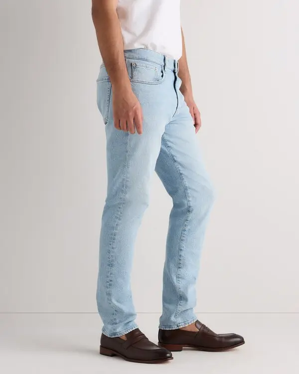 Quince Warren Stretch Slim Jeans - Light Washed Indigo