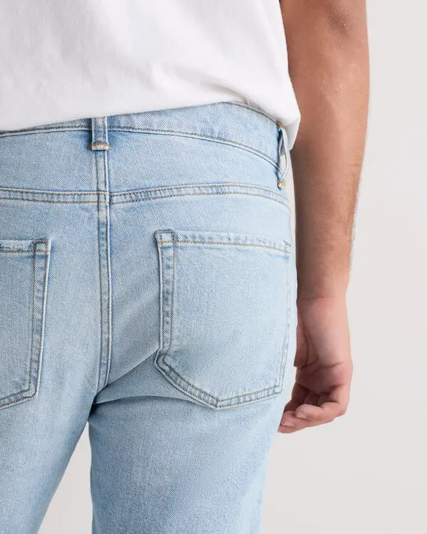 Quince Warren Stretch Slim Jeans - Light Washed Indigo