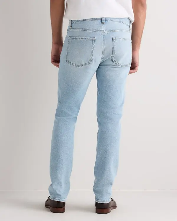 Quince Warren Stretch Slim Jeans - Light Washed Indigo