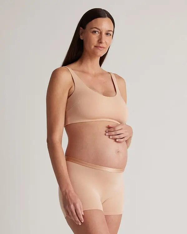 Quince Micromodal Maternity & Postpartum Bra - Warm Sand