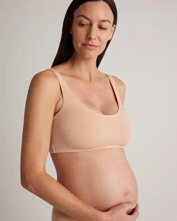 Quince Micromodal Maternity & Postpartum Bra - Warm Sand