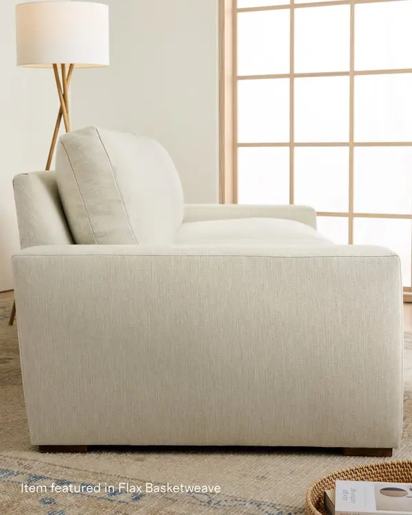 Quince Stillman Chaise Sectional In Performance Basketweave - Ash
