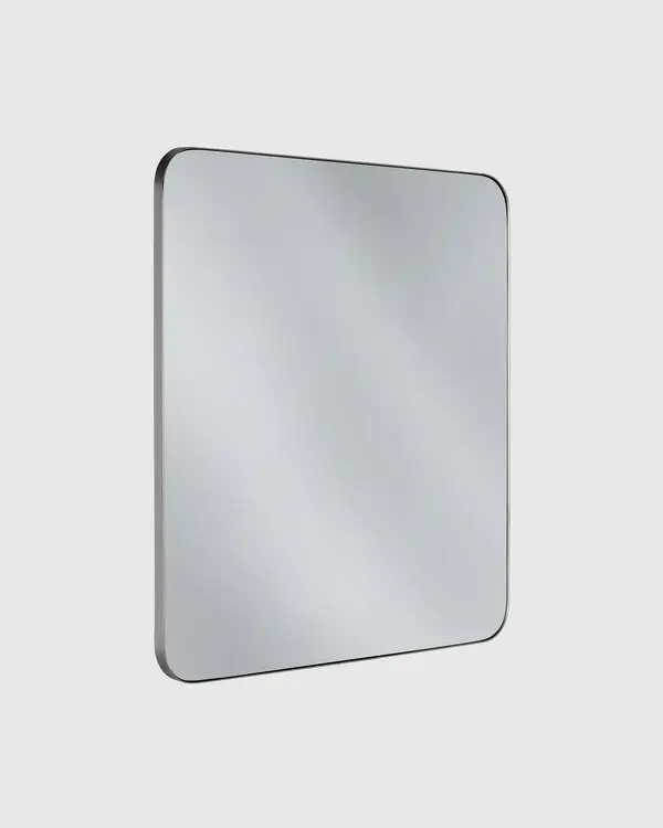 Quince Square Metal Framed Wall Mirror - Silver Metal Frame