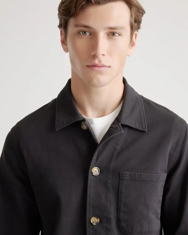 Quince Organic Comfort Stretch Chore Jacket - Black