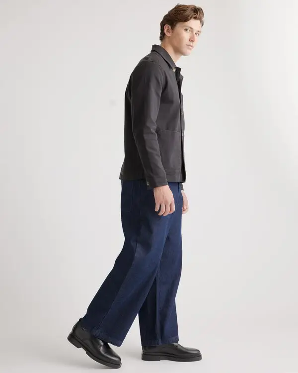 Quince Organic Comfort Stretch Chore Jacket - Black