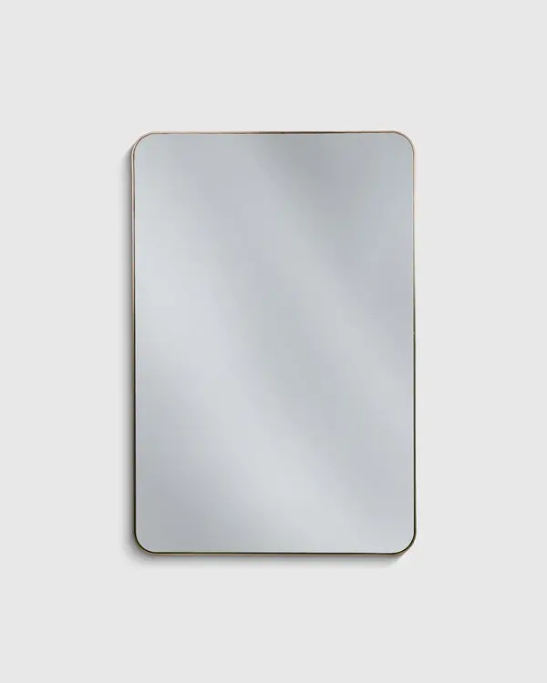 Quince Rectangle Metal Framed Wall Mirror - Gold Metal Frame