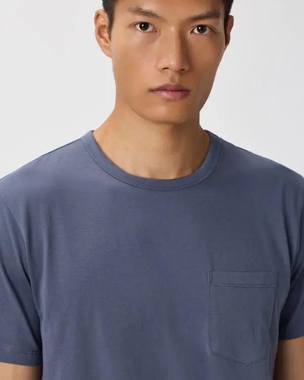 Quince 100% Pima Cotton Luxe Touch Pocket T-shirt - Faded Indigo