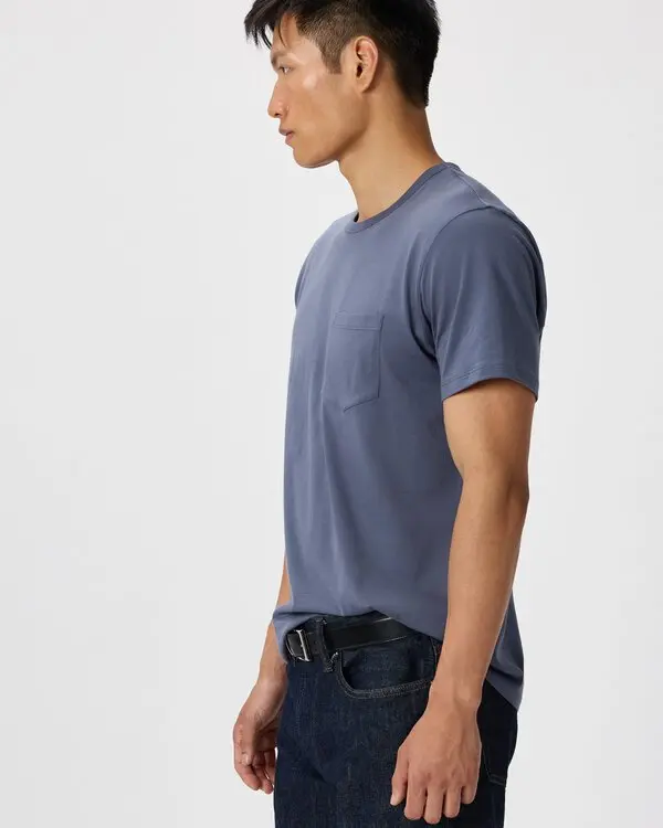 Quince 100% Pima Cotton Luxe Touch Pocket T-shirt - Faded Indigo