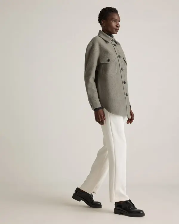 Quince Merino Wool Shirt Jacket - Olive
