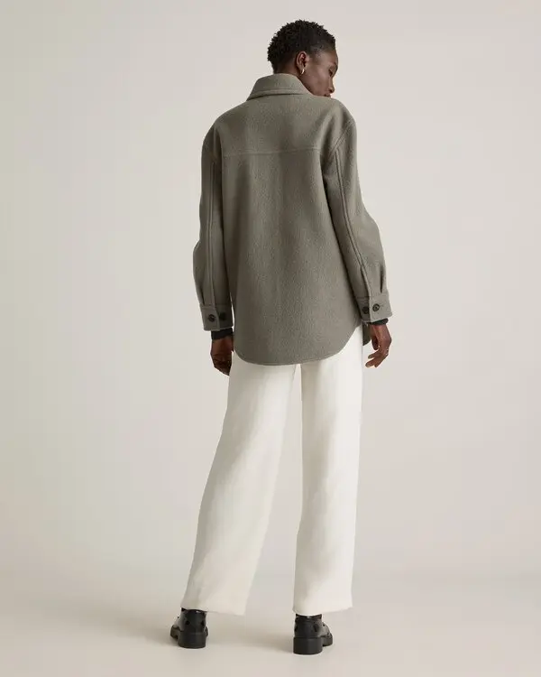 Quince Merino Wool Shirt Jacket - Olive