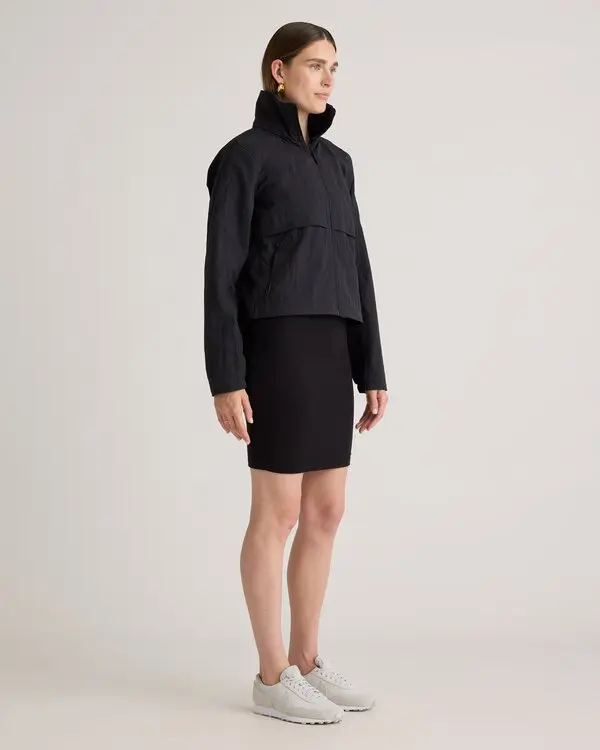 Quince Water Repellent Recycled Nylon Windbreaker Jacket - Black