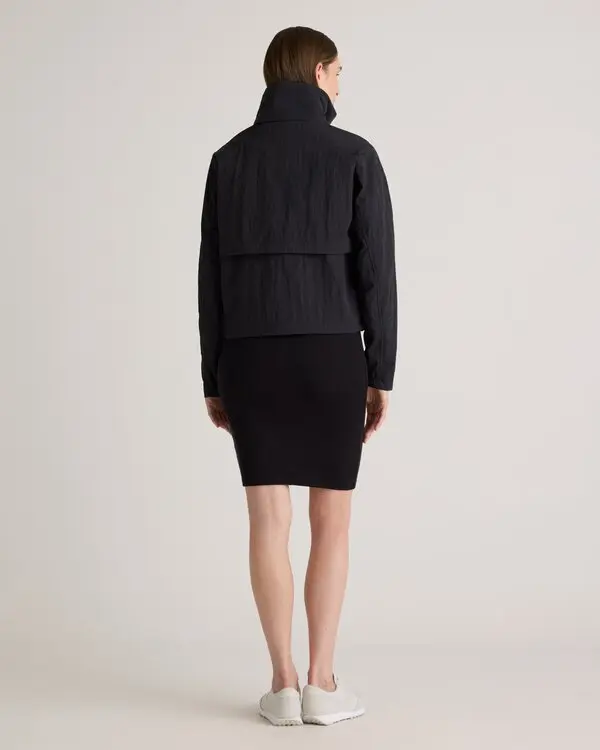 Quince Water Repellent Recycled Nylon Windbreaker Jacket - Black