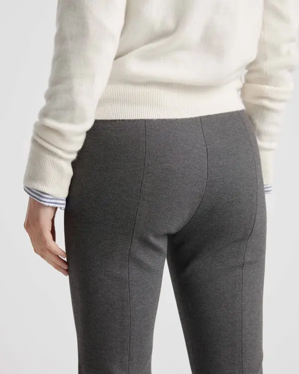 Quince Ultra-stretch Ponte Pintuck Ankle Pants - Charcoal