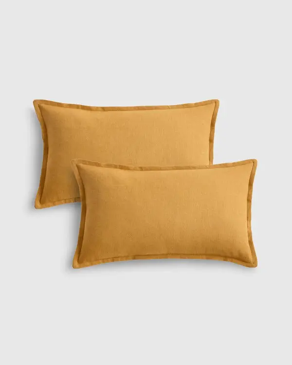 Quince European Linen Flange Edge Pillow Cover