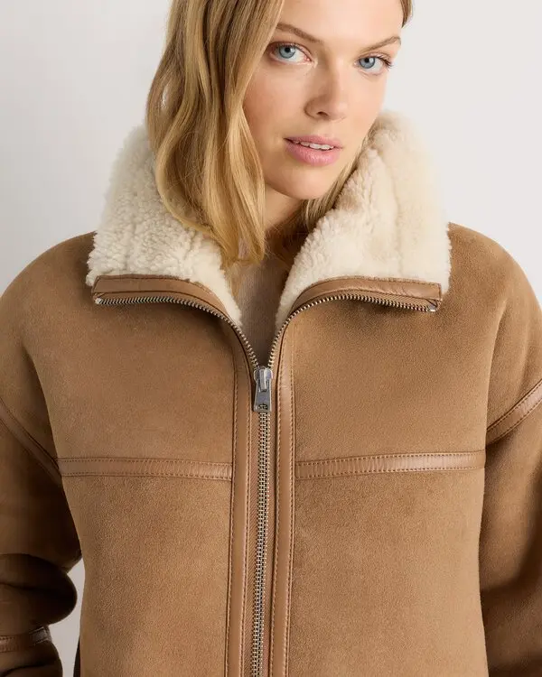 Quince 100% Shearling Long Coat