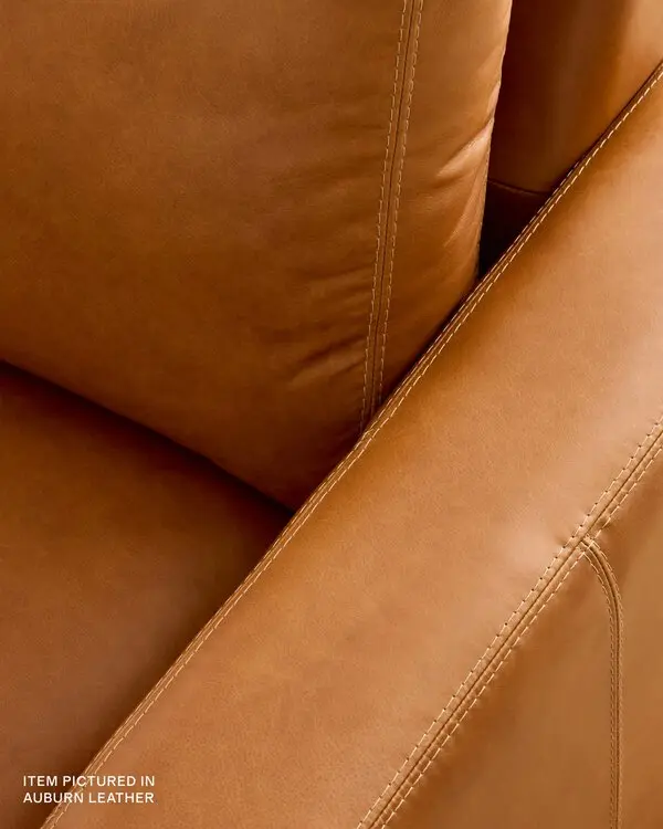 Quince Stillman Chaise Sectional In Leather - Espresso