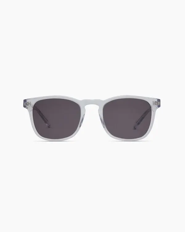 Quince Boston Polarized Acetate Sunglasses - Clear With Grey Lens