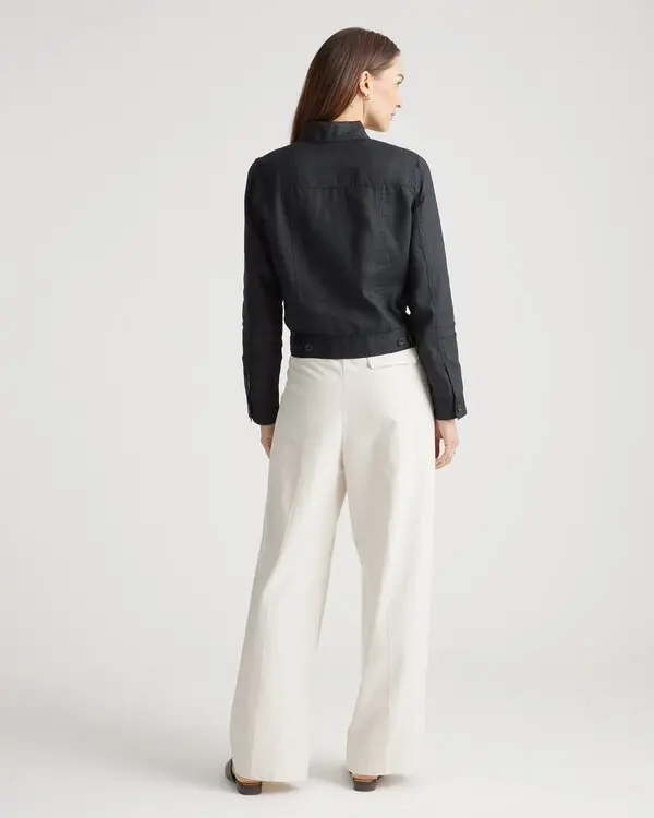 Quince 100% European Linen Jacket - Black