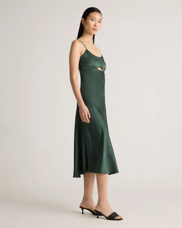 Quince Cutout Midi Slip Dress