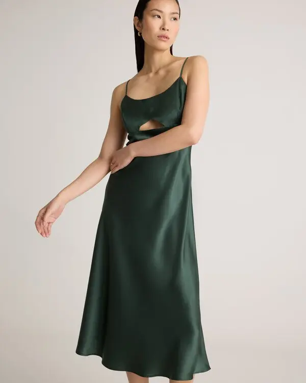 Quince Cutout Midi Slip Dress