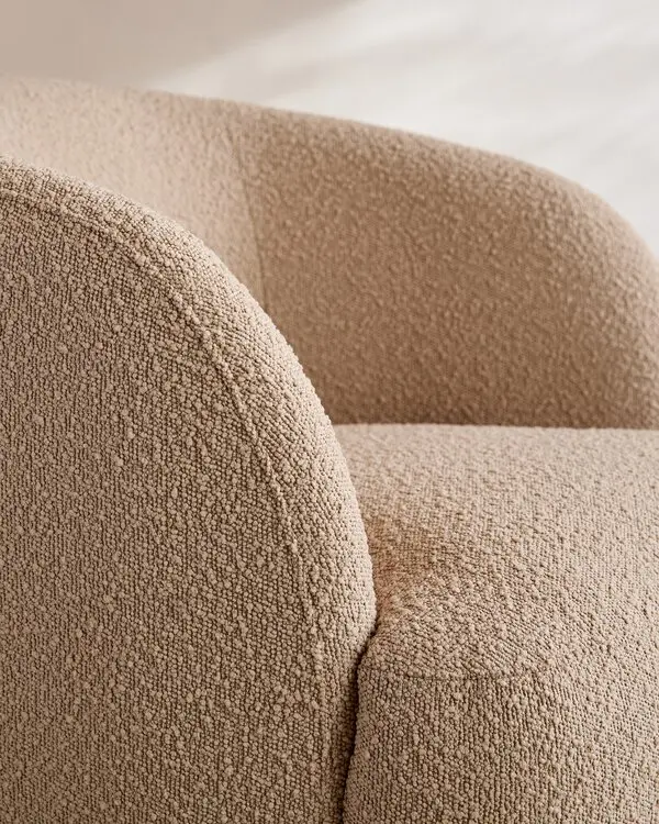 Quince Performance Boucle Swivel Chair - Dune